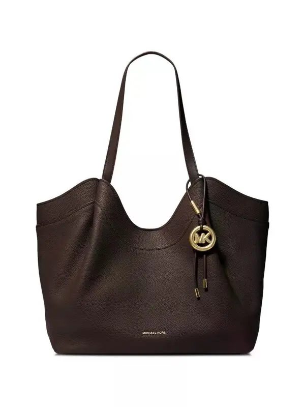 Michael Kors Logo-charm Pebbled Leather Tote Bag
