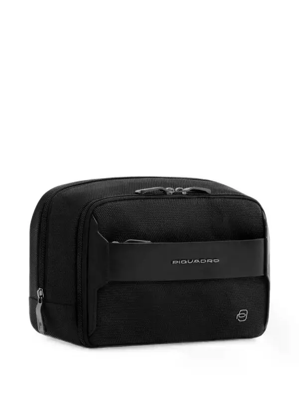 PIQUADRO Logo-plaque Travel Pouch - Black