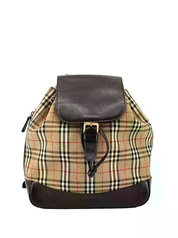 Burberry 2000-2017 Haymarket Check Canvas Backpack - Neutrals