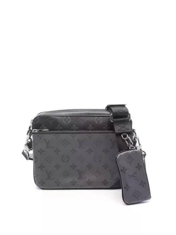 LOUIS VUITTON 2021-2026 Monogram Eclipse Trio Messenger Crossbody Bag - Black