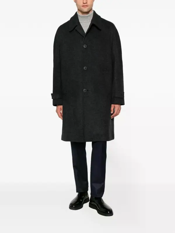 Herno Button-fastening Wool-blend Coat