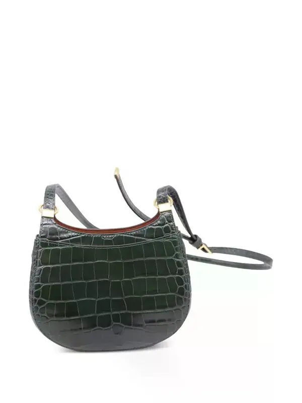 Tory Burch Small Lee Radziwill Croc-effect Crossbody Bag - Green