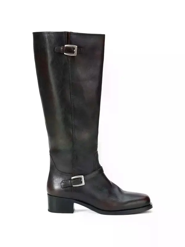 Staud Brooklyn Buckle-detail Knee-high Boots - Brown