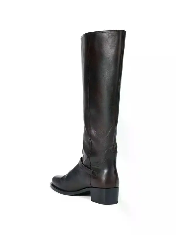 Staud Brooklyn Buckle-detail Knee-high Boots - Brown