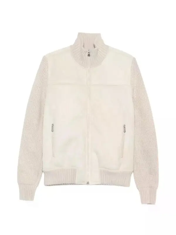 VENGERA Ribbed-knit Panelled Jacket