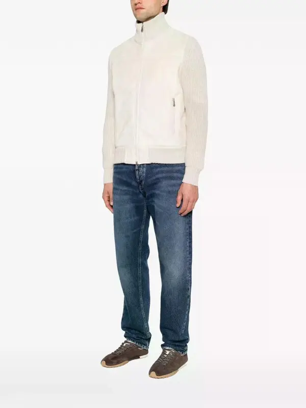 VENGERA Ribbed-knit Panelled Jacket