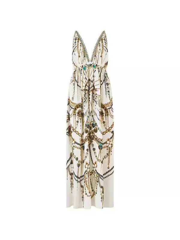 Camilla Open-back Cape Dress