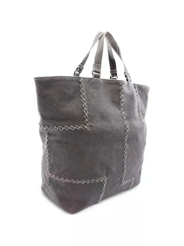 Bottega Veneta 2000s Whipstitch Canvas Tote Bag