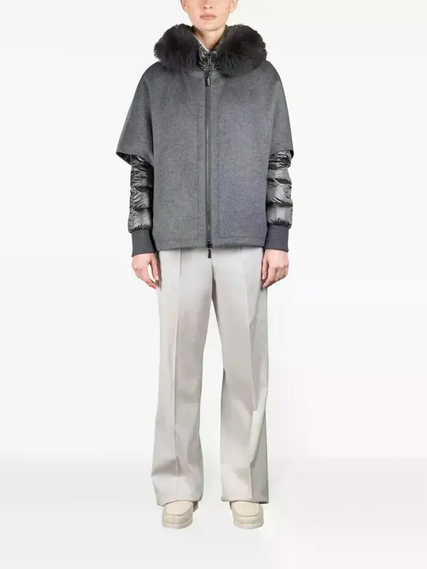 MOORER Hooded Coat - Grey