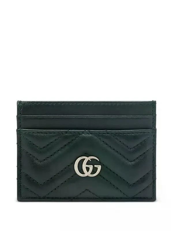 Gucci Gg Marmont Card Case - Green