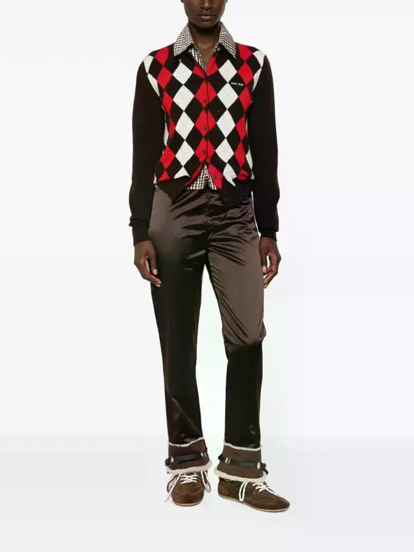 Miu Miu 2000s Satin-finish Trousers