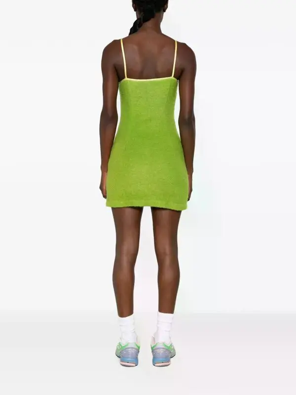 Dolce & Gabbana 2000s Logo-patch Spaghetti-strap Dress