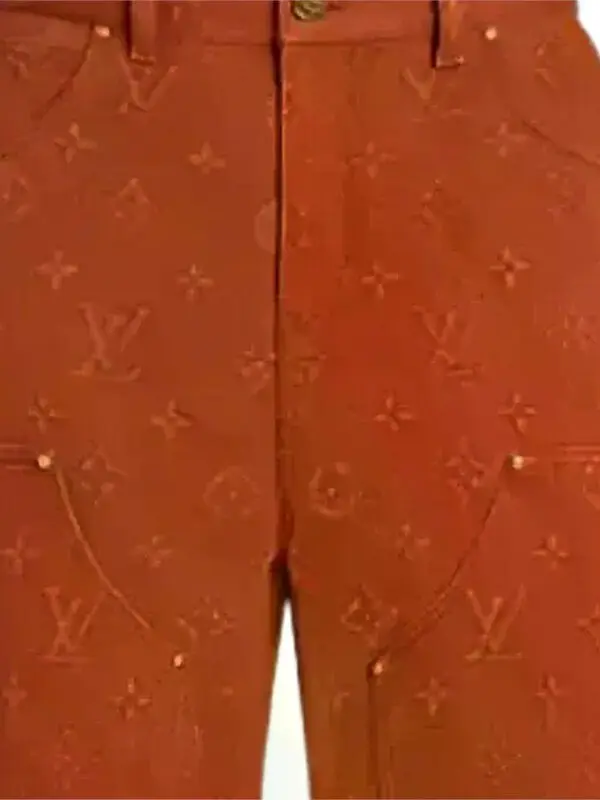 LOUIS VUITTON 2021 Monogram Embossed Carpenter Jeans