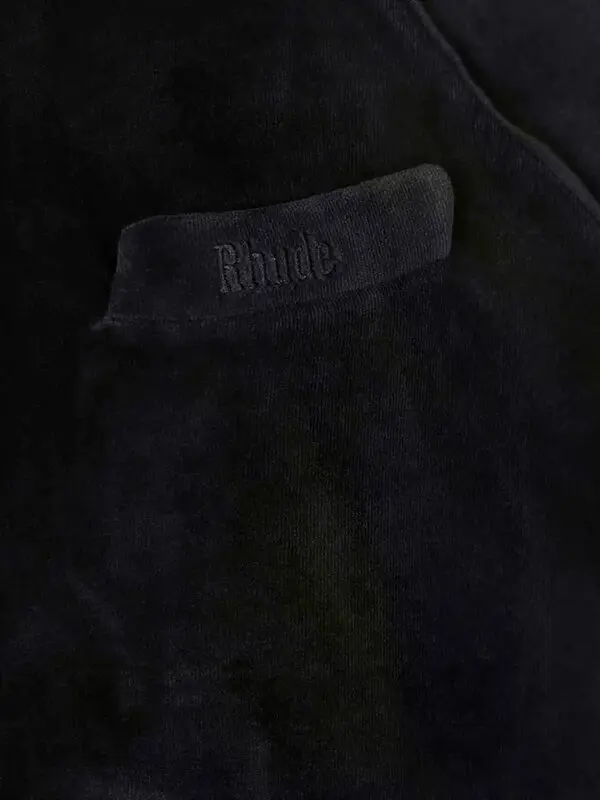 Rhude Velvet-effect Raglan-sleeve Sweatshirt