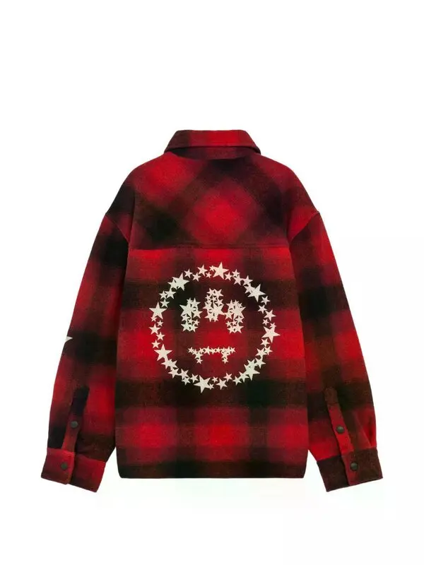 BARROW Star-print Checked Shirt
