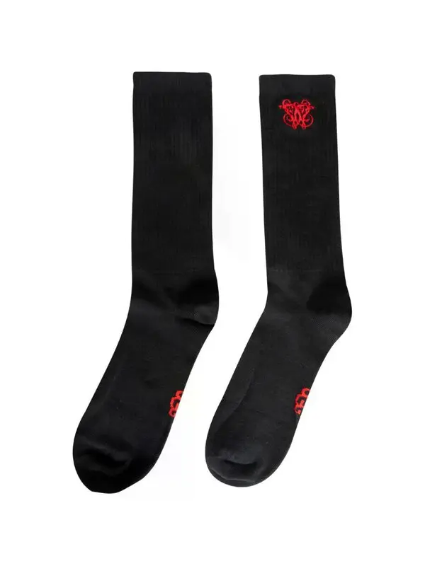 UGG X Absent Dragon Logo-embroidered Socks - Black