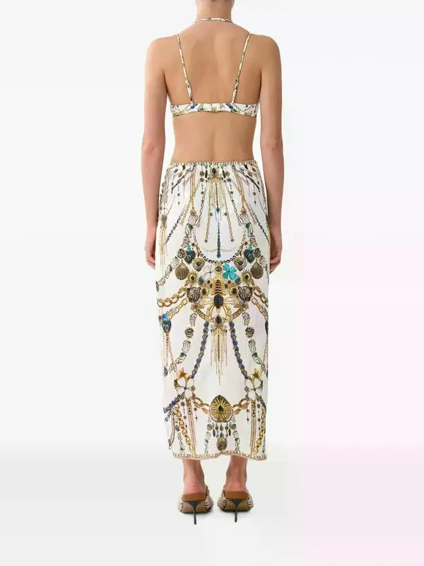 Camilla Tie-front Midi Skirt