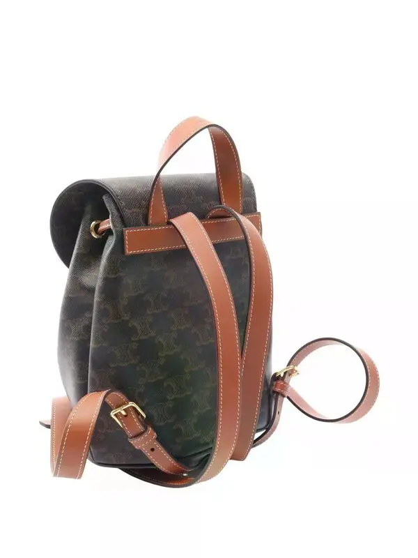 Celine 2000-2026 Triomphe Coated Canvas Bonnie Backpack