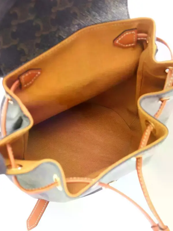Celine 2000-2026 Triomphe Coated Canvas Bonnie Backpack