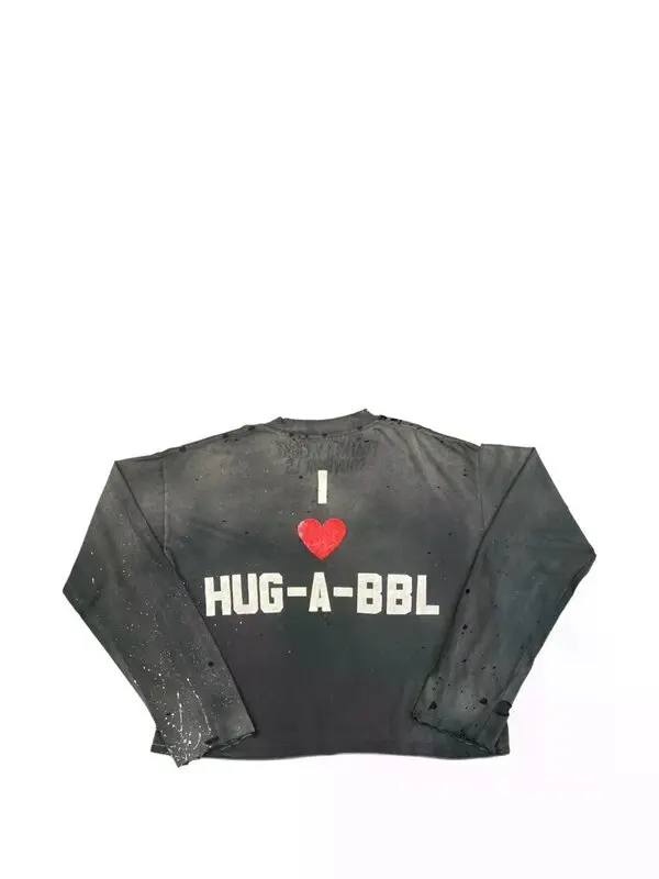 SECND SLF Distressed Slogan-print T-shirt