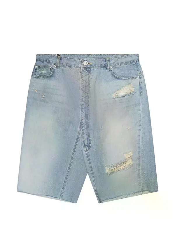 PROTOCOL INDEX Distressed Denim Shorts