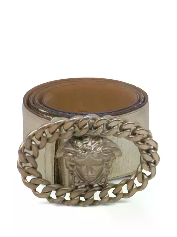 Versace Medusa Buckle Belt - Gold