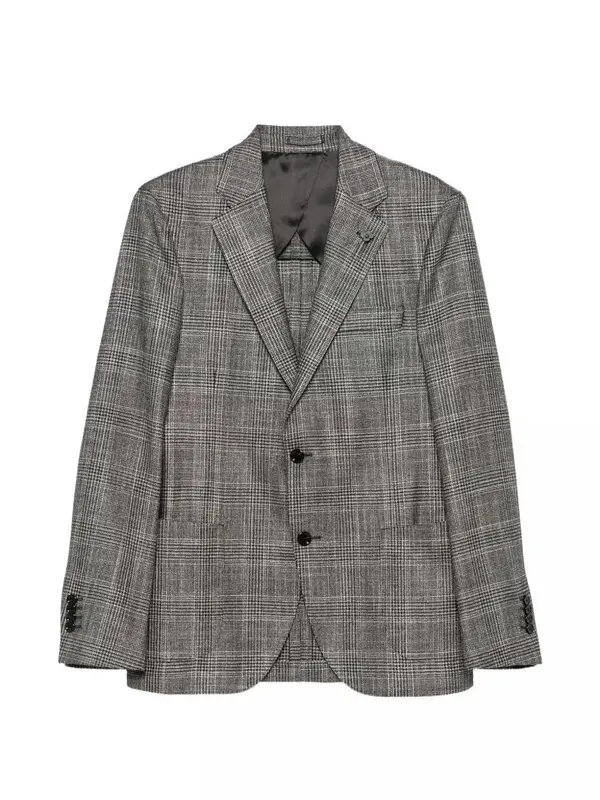 LARDINI Iconic Prince Of Wales Buttoned Blazer
