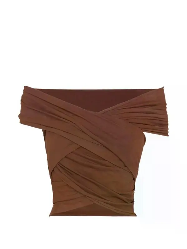 CORTANA Canela Wrap-style Top