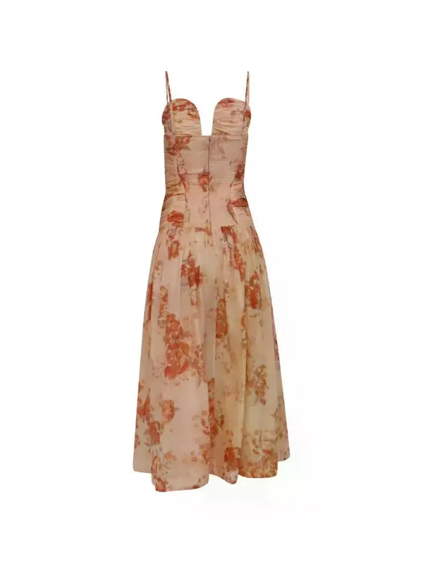 Zimmermann Cascadian Strapless Midi Dress