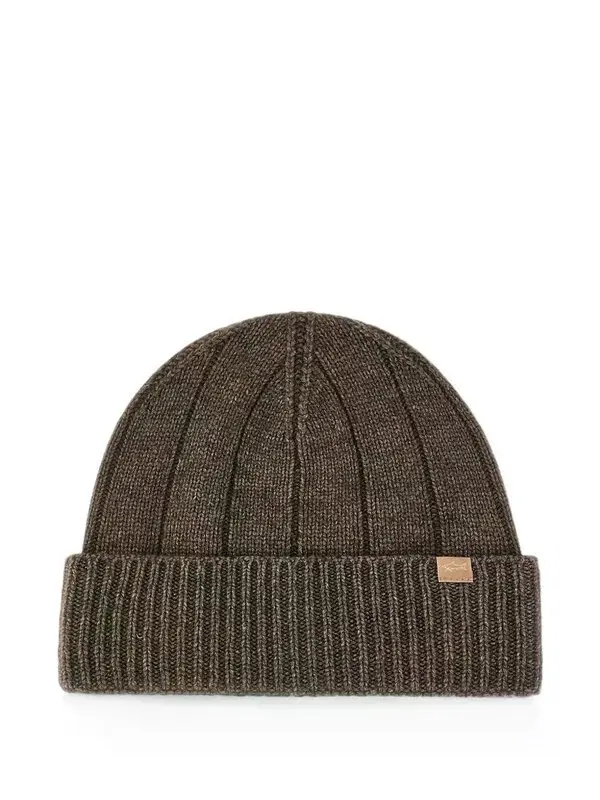 Paul & Shark Ribbed-knit Beanie Hat - Brown