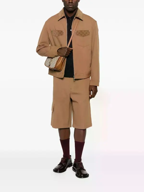 Gucci Patterned-collar Cotton Jacket