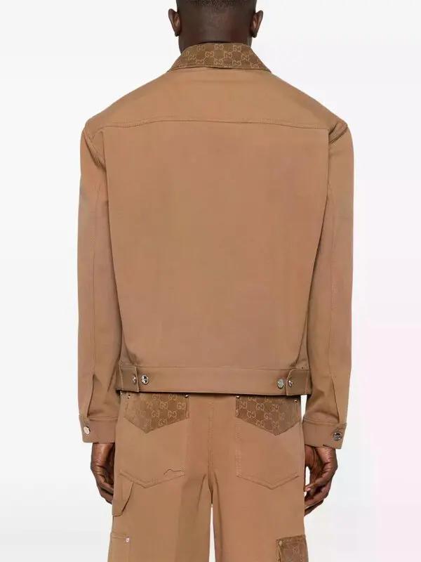 Gucci Patterned-collar Cotton Jacket