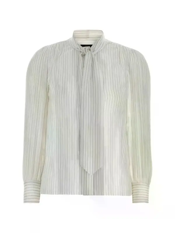 Gucci Pinstripe Bow Collar Shirt