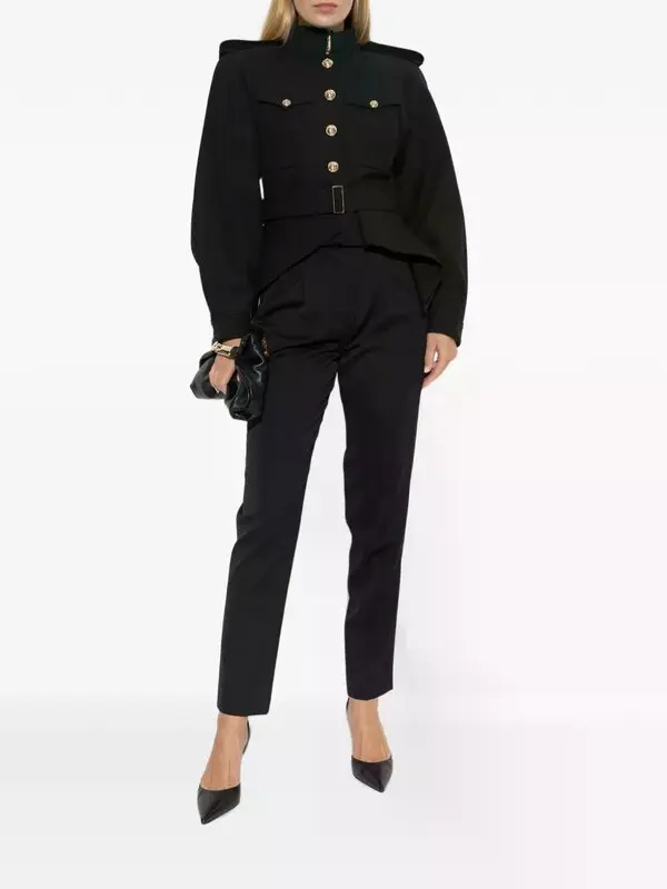 Balmain Pleated Wool Trousers