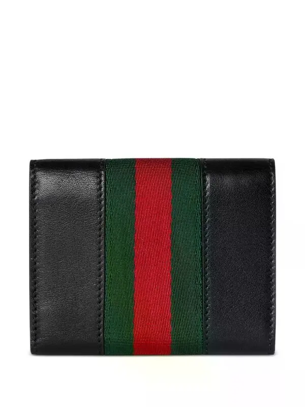 Gucci Horsebit Web Small Tri-fold Wallet - Black