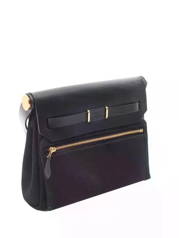 Hermès 2026 Military Toile And Vache Hunter Herbag Zip 20 Crossbody Bag