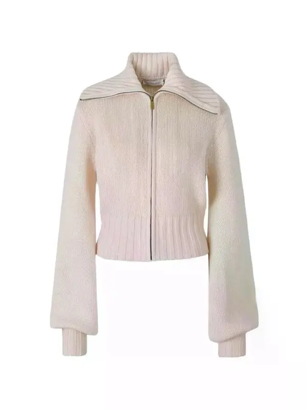 Zimmermann Ribbed-knit Zip-up Cardigan