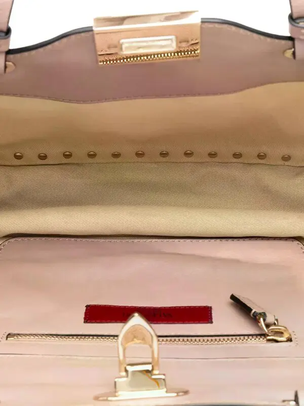 Valentino Garavani 2000-2017 Small Leather Rockstud Trapeze Satchel
