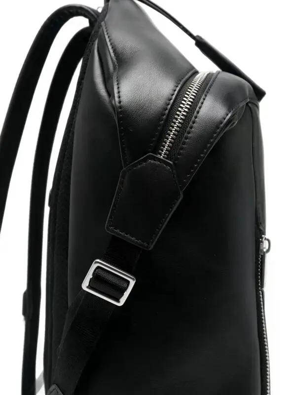 Paul Smith Signature Stripe Leather Backpack - Black