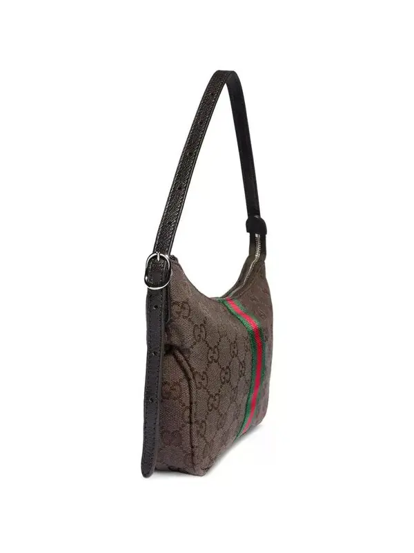 Gucci Small Lunetta Web-detail Shoulder Bag - Brown