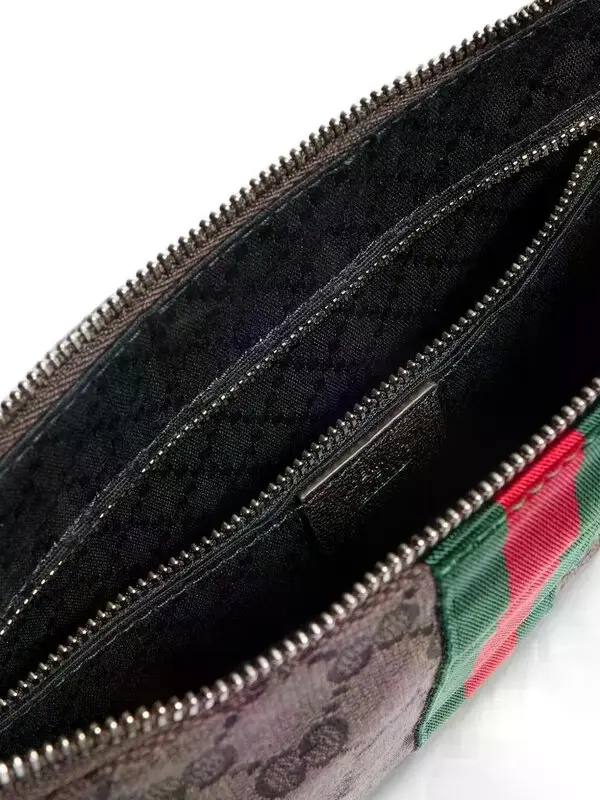 Gucci Small Lunetta Web-detail Shoulder Bag - Brown