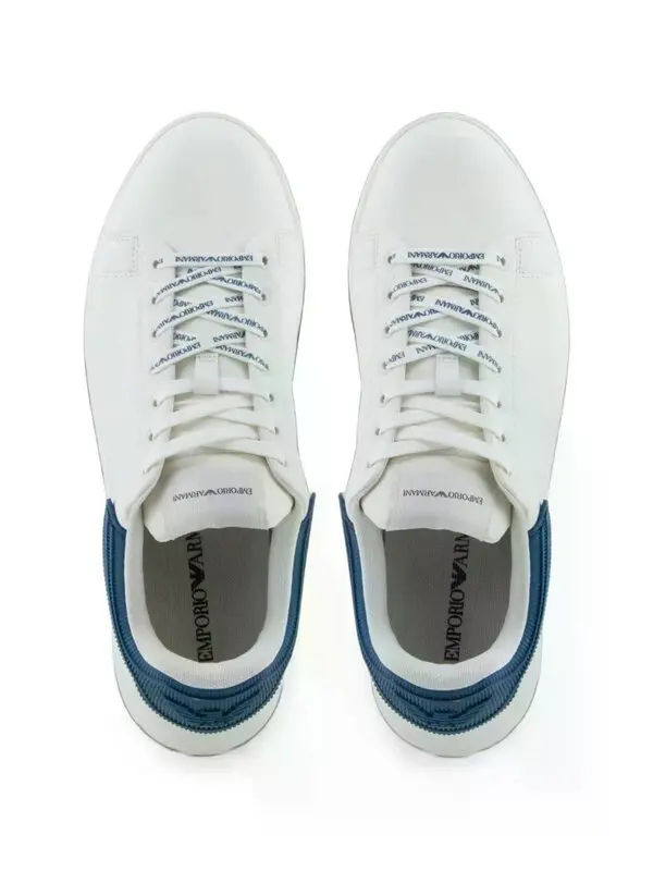 Emporio Armani Logo-print Leather Sneakers
