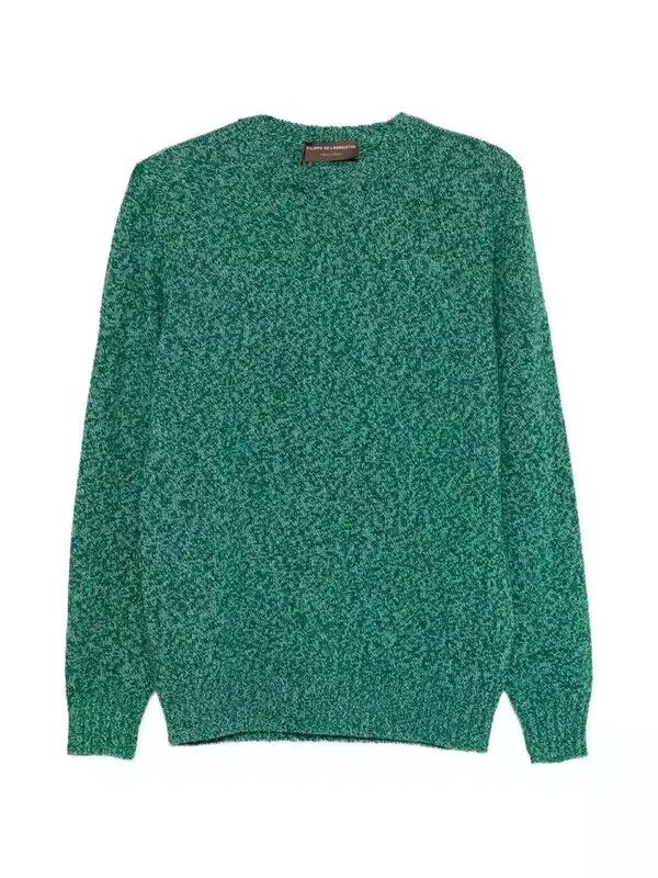 FILIPPO DE LAURENTIIS Marl-knit Crew-neck Sweater