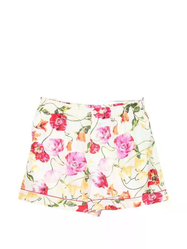 Kenzo Floral-print Pocket Shorts - Neutrals