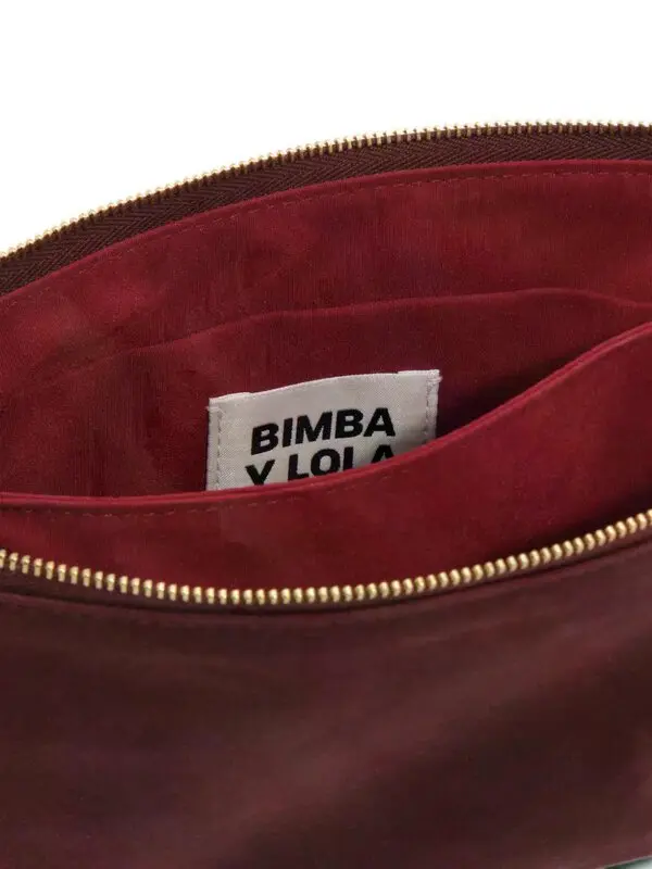 Bimba Y Lola Small Burgundy Coated Clutch Bag