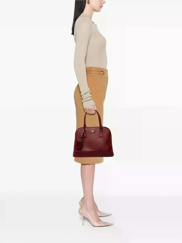 Prada 2010-2026 Medium Saffiano Lux Open Promenade Satchel