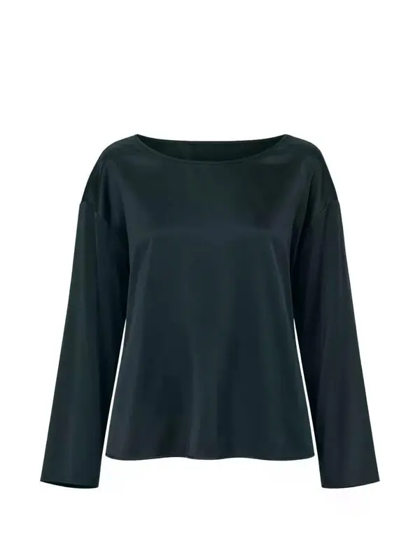 Emporio Armani Satin-finish Long-sleeve Blouse