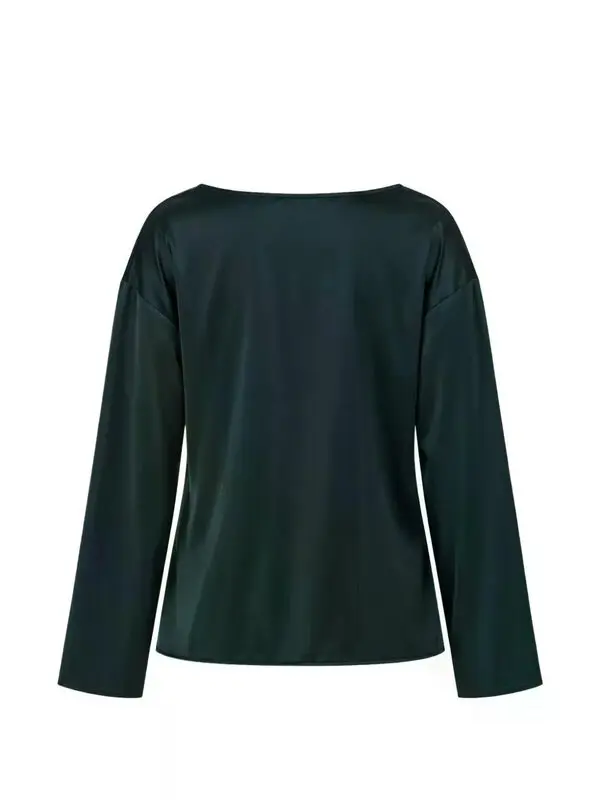 Emporio Armani Satin-finish Long-sleeve Blouse