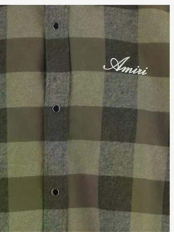 Amiri Check Logo-plaque Shirt
