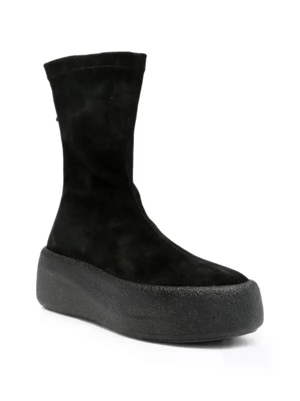 VIC MATIE Suede-finish Platform Ankle Boots